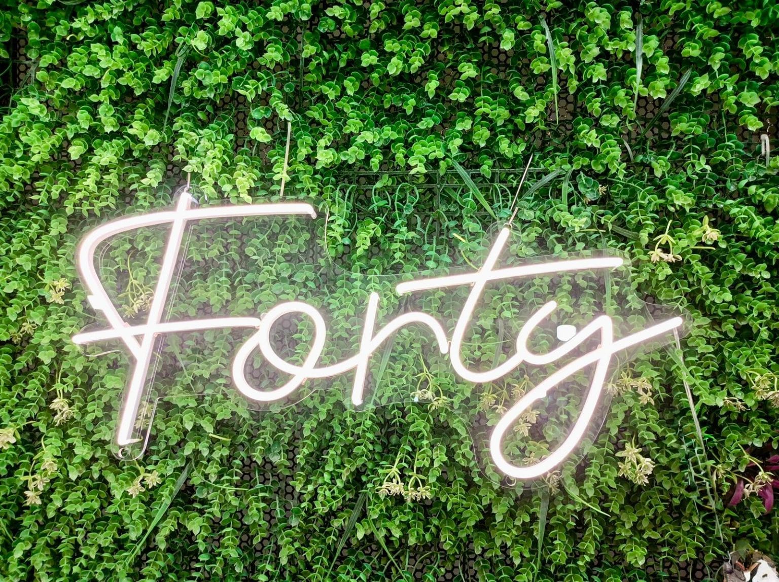 Forty – Neon Sign | For Hire Brisbane & Melbourne